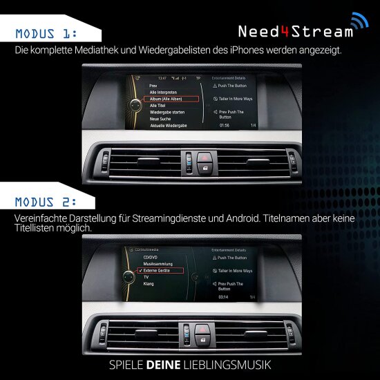 Bluetooth Audio Interface mit Titellisten fur BMW CIC CCC 119 00